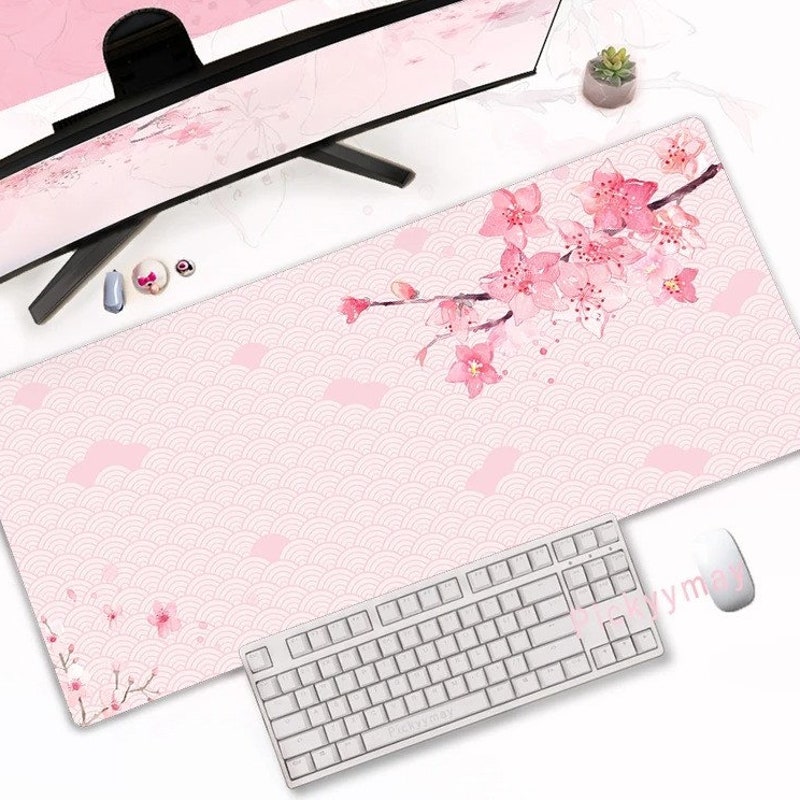 Pink and Blue Mouse Pad - Etsy