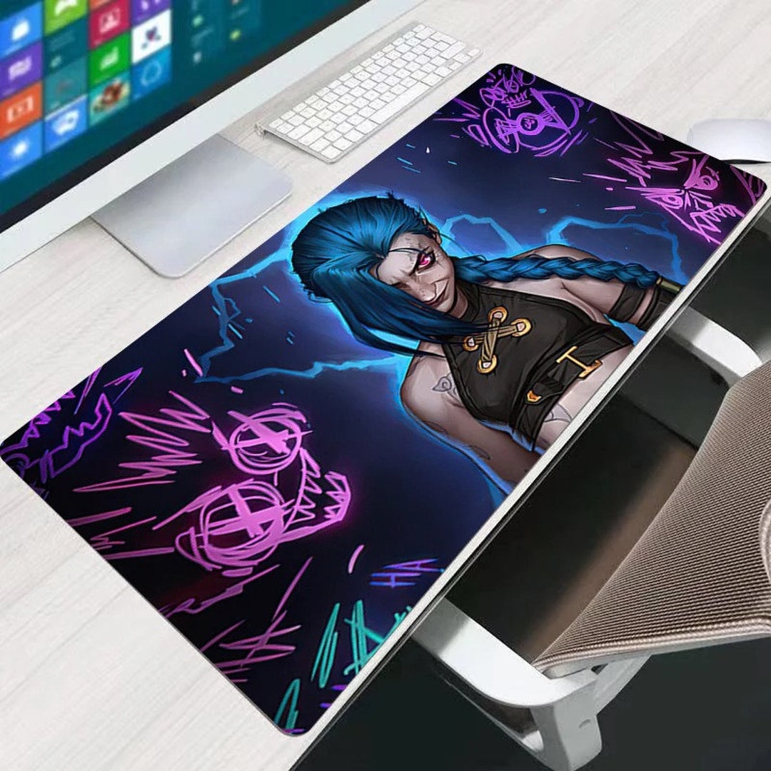 Arcane League of Legends Mousepad: Jinx Gamer Desk Mat - Etsy