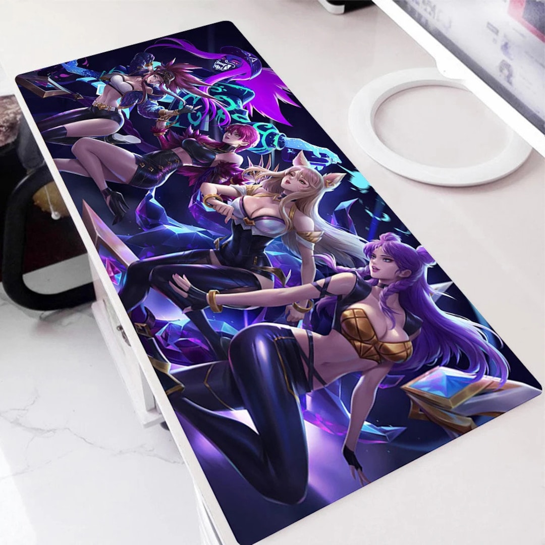 League of Legends Mousepad , LOL KDA Desk Mat ,ahri, Akali, Evelynn, Kai'sa, Gaming Mouse Pad ...