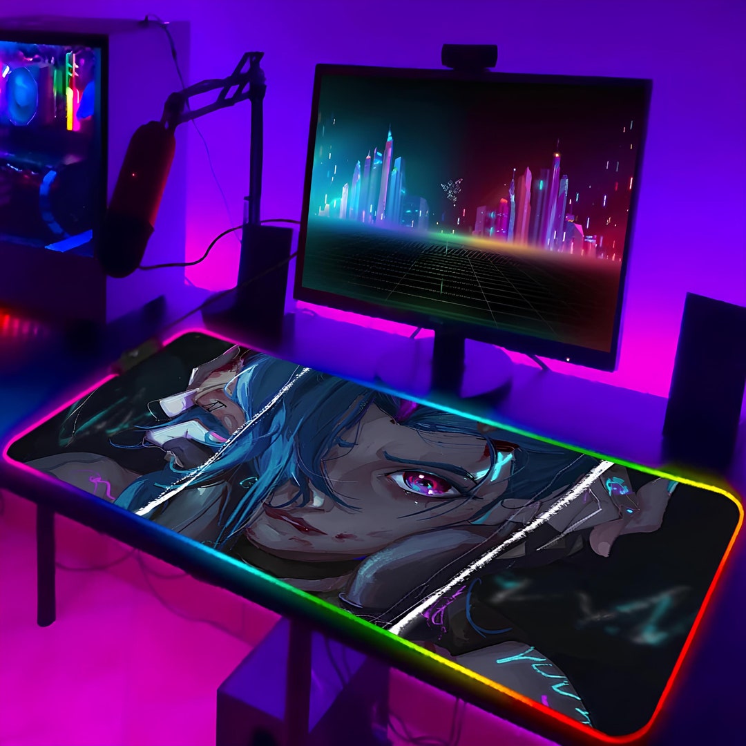 Arcane League of Legends Mousepad, Gaming Desk Mat RGB LED, Arcane RGB ...