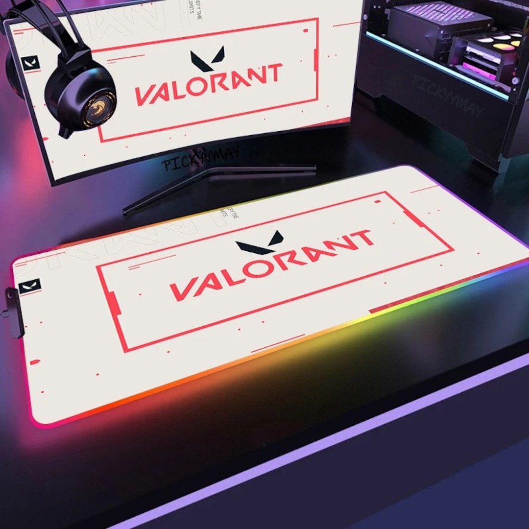Valorant RGB Mousepad , Valorant Characters Desk Mat ,jett , Omen ...