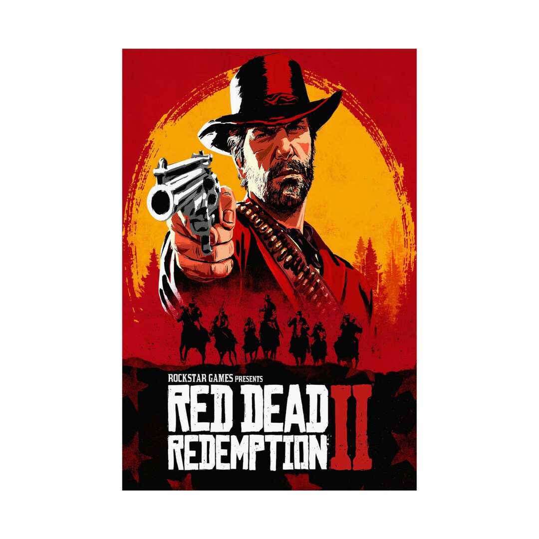 Red Dead Redemption 2 Digital Poster, Red Dead Redemption Print, Video ...