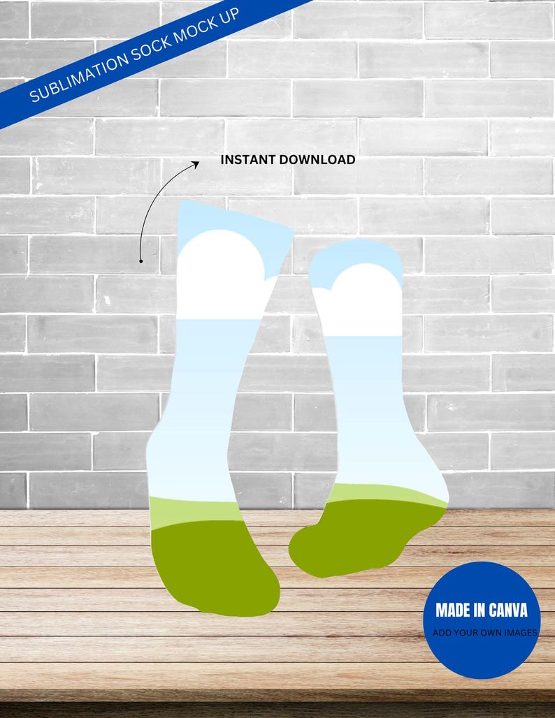 Sublimation Sock Mock Up - Etsy