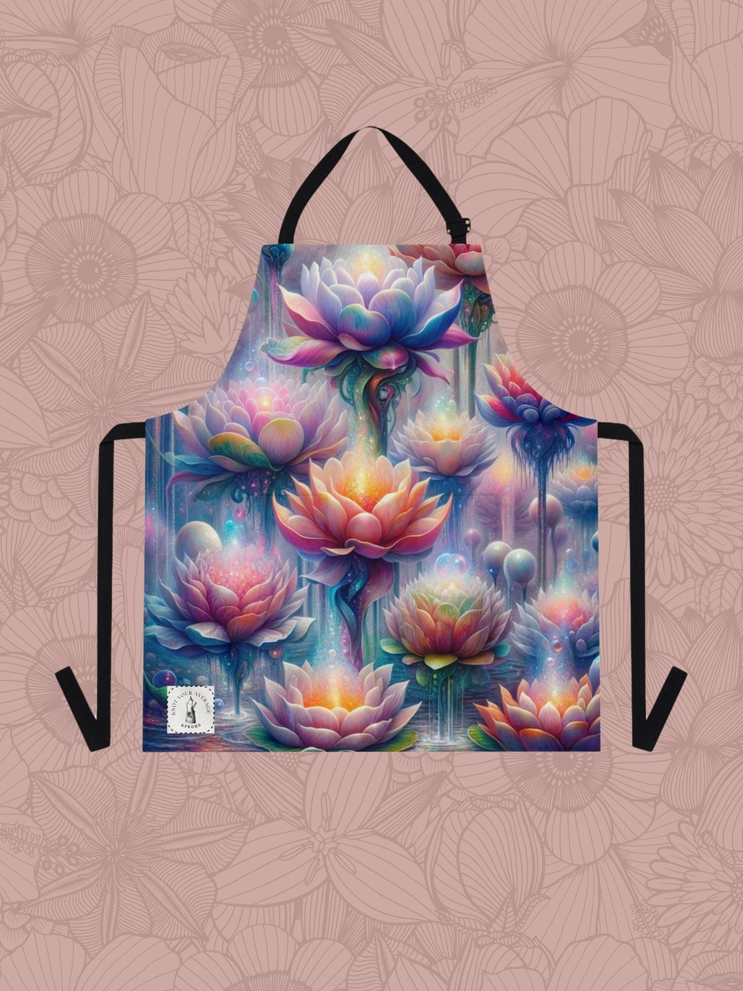 Water Lily Gardener Apron Pocketed Apron Womens Gardening Apron Cooks ...