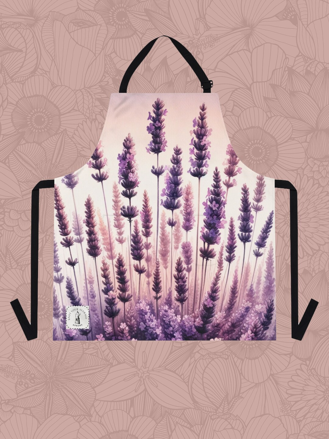 Lavender Gardener Apron Pocketed Apron Womens Gardening Apron Cooks ...