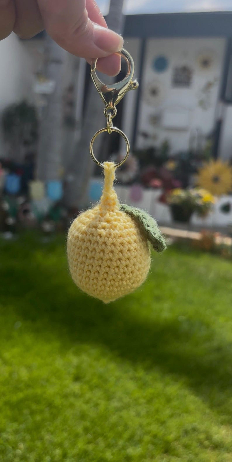 Crochet Lemon Bag Charm//crochet Lemon Keychain - Etsy