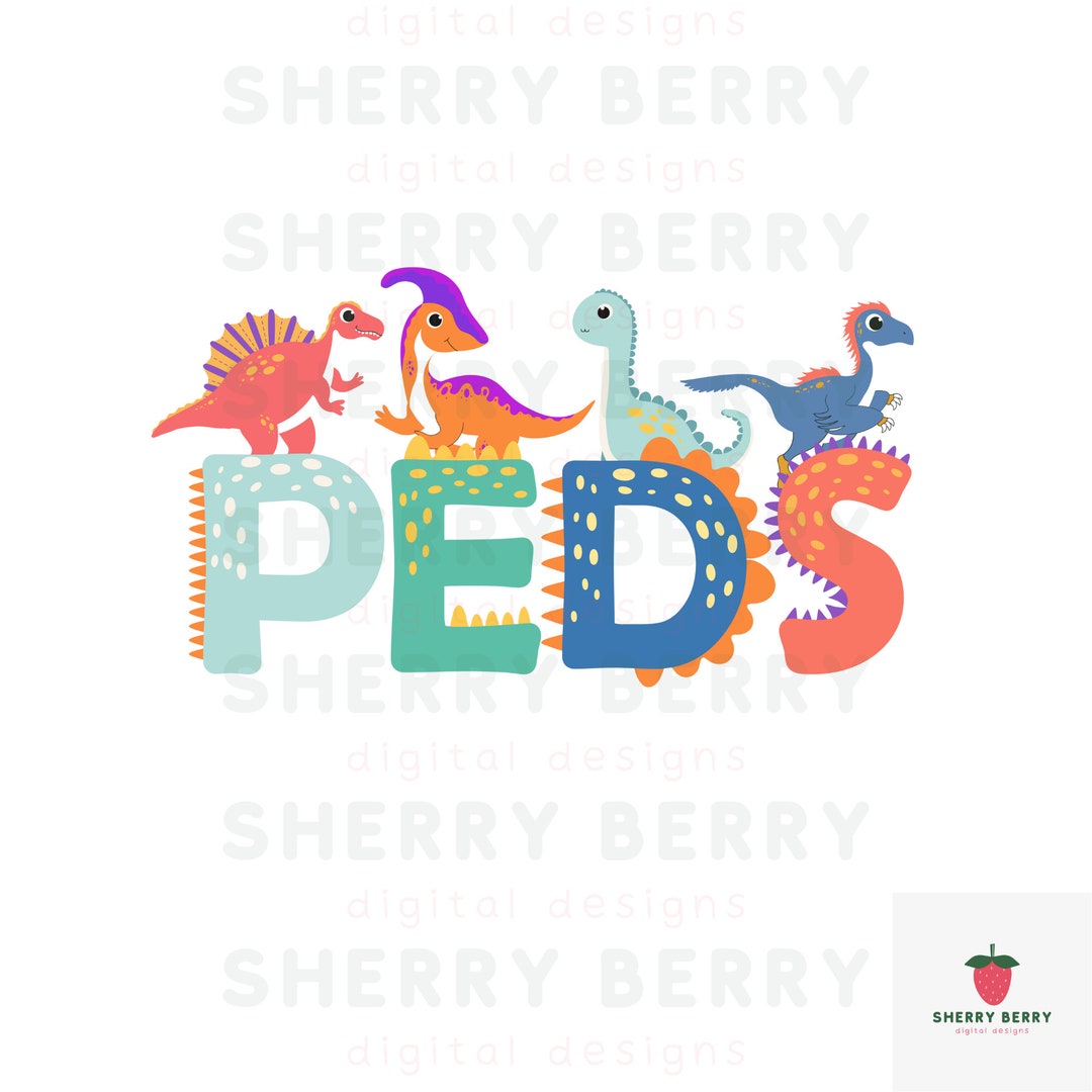 Pediatric Nurse Dinosaur Svg Cute Peds Nurse Png Dino Pediatrics Crew ...