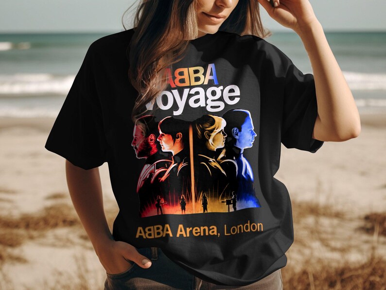 ABBA Concert Black Back 2 Back T-shirt, Retro Music Tee, ABBA Arena ...