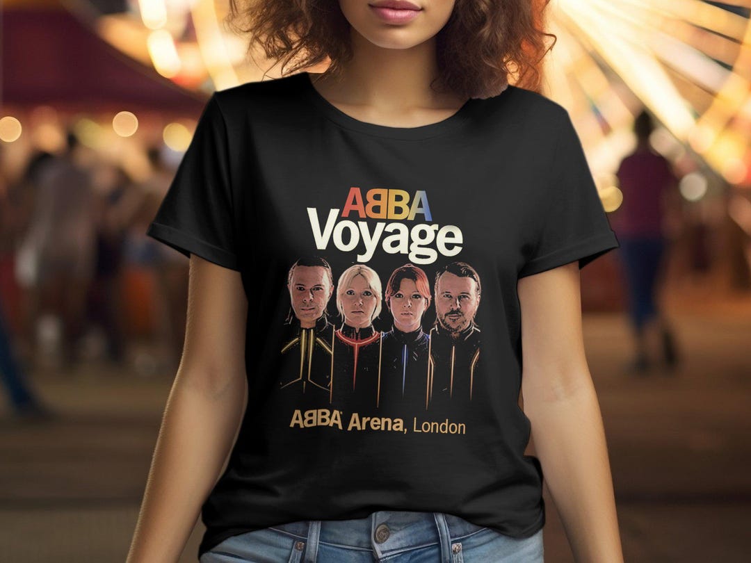 ABBA Arena London Front Portrait T-shirt, Unisex Fan Merchandise, Retro ...
