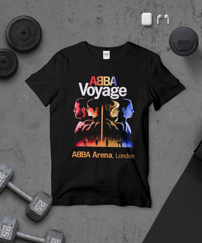 ABBA Concert Black Back 2 Back T-shirt, Retro Music Tee, ABBA Arena ...