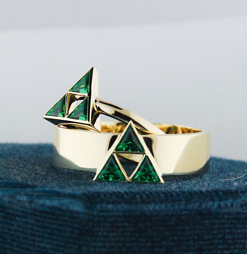 Tri-force Ring, Legend of Zelda, His/her, Matching Rings - Etsy