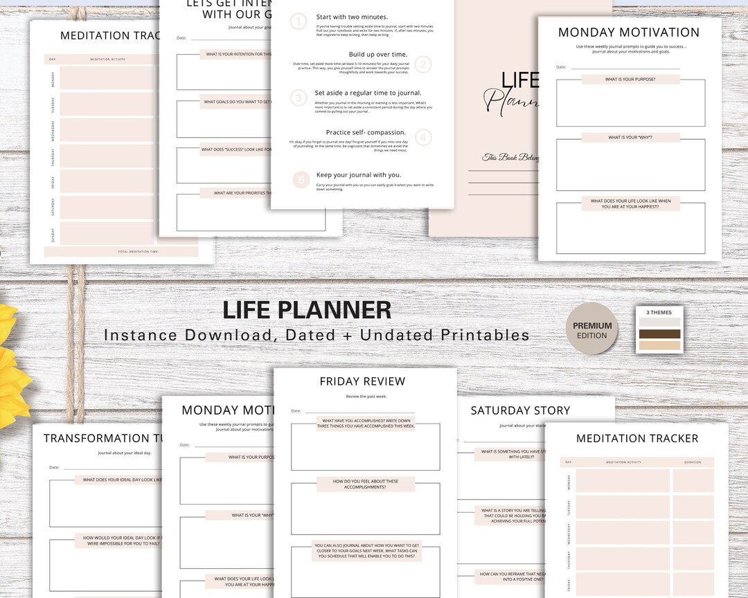 Ultimate Life Planner Life Binder Planner Bundle Daily Planner Weekly ...