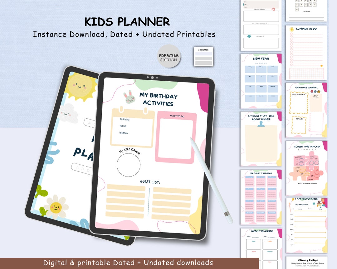 Planner for Kids | Printable | Best Digital Planner | Kids Daily ...