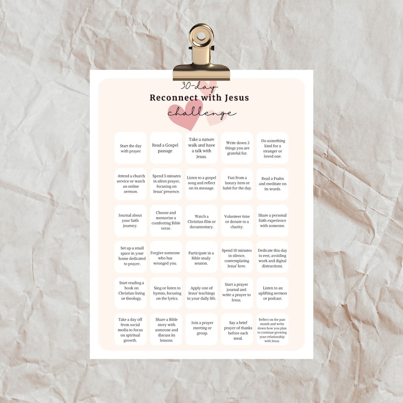 Reconnect With Jesus 30-day Challenge. - Etsy