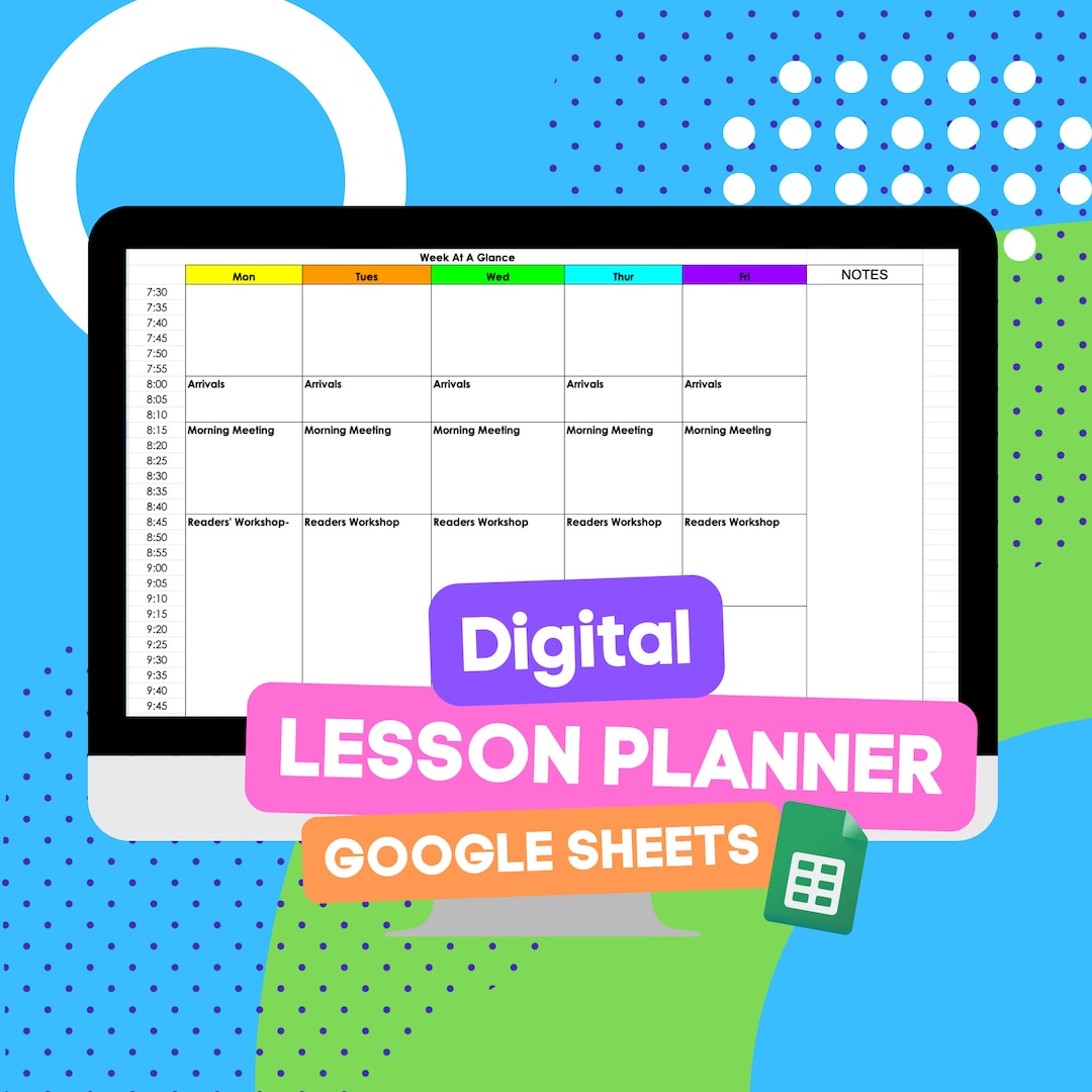 Super Simple, Easy, & All in One Digital Teacher Lesson Planner, Weekly ...