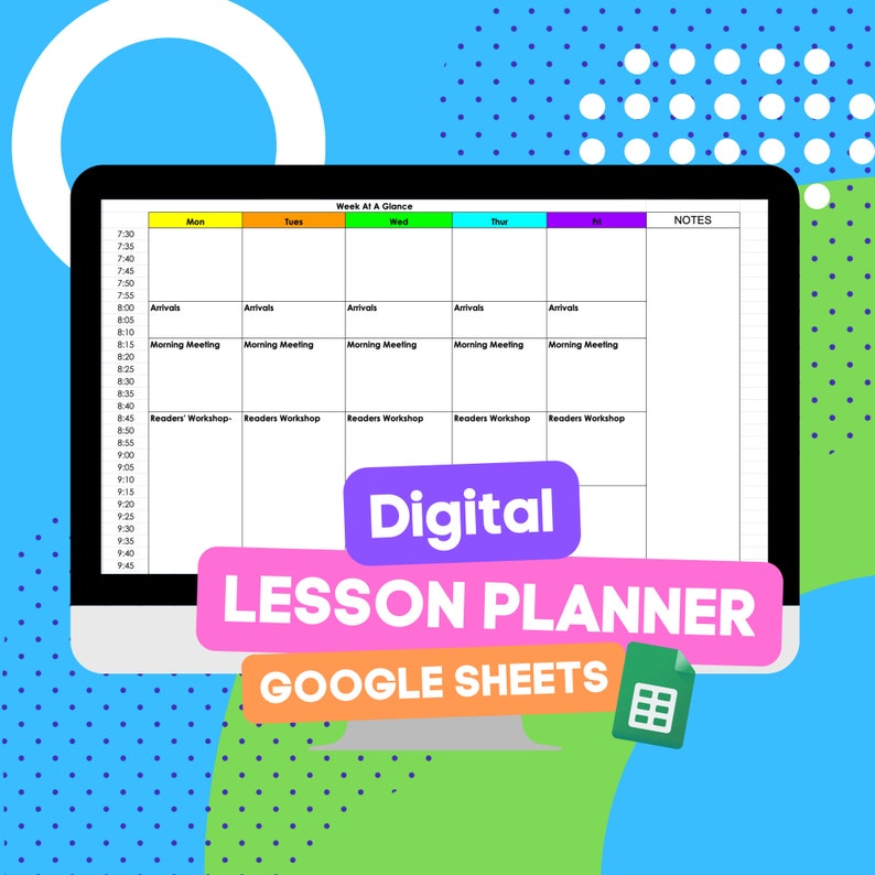 Super Simple, Easy, & All in One Digital Teacher Lesson Planner, Weekly ...