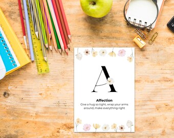 Kindness Alphabet Cards ABC Flashcards, Alphabet Flashcards, Nursery ...