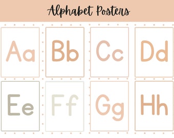 Alphabet Posters | Classroom Decor | Letter Posters | Boho Decor ...