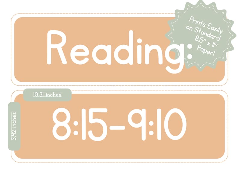 Editable Calming Classroom Schedule Template (digital Download) - Etsy