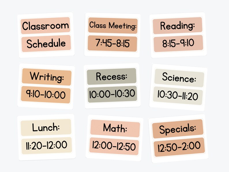Editable Boho Classroom Schedule Template (digital Download) - Etsy