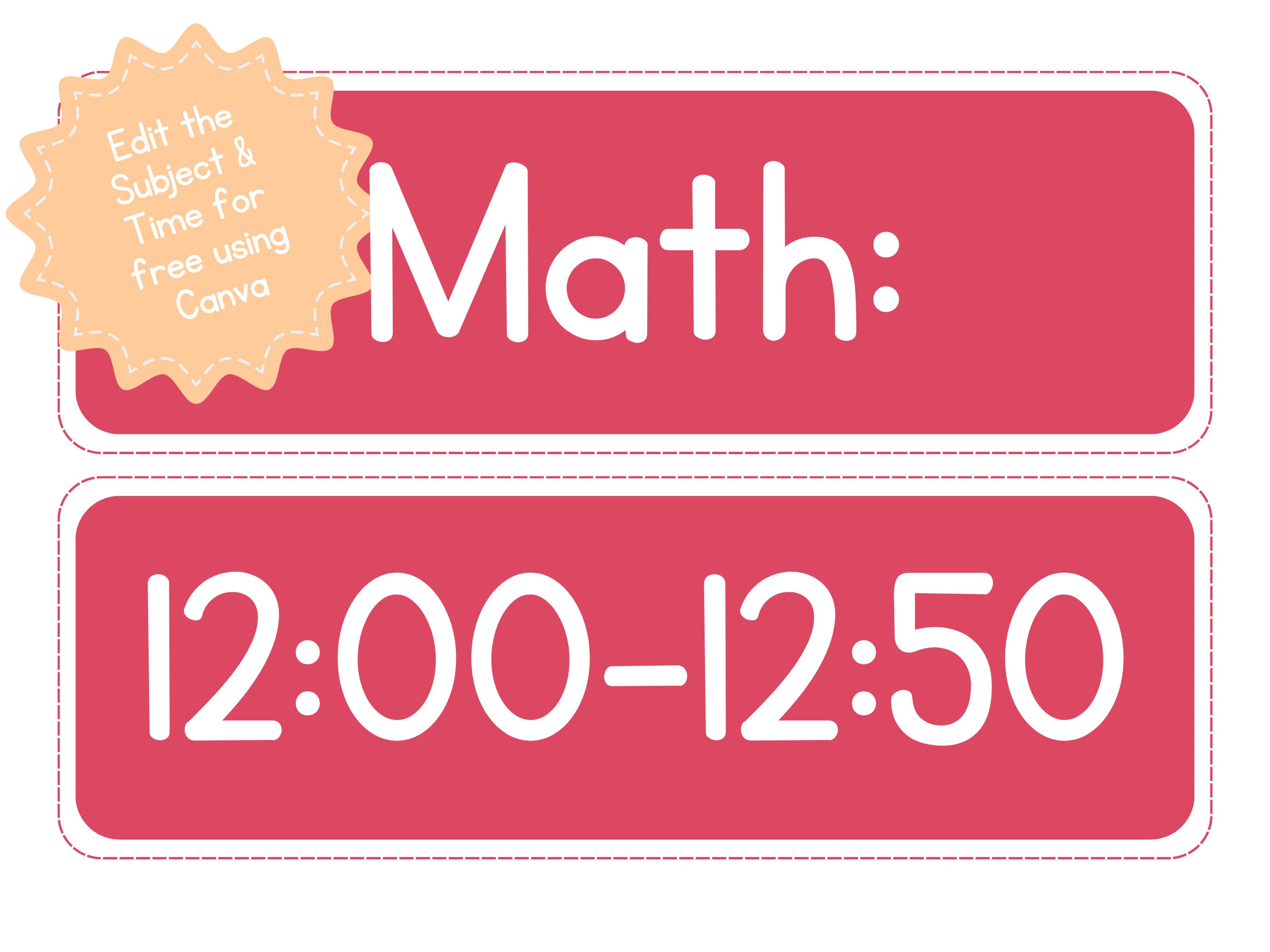 Editable Rainbow Classroom Schedule Template (digital Download) - Etsy
