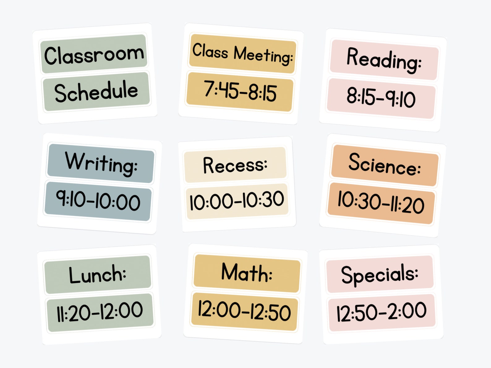 Editable Calming Classroom Schedule Template (digital Download) - Etsy