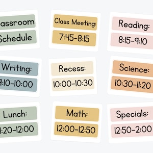 Editable Calming Classroom Schedule Template (digital Download) - Etsy