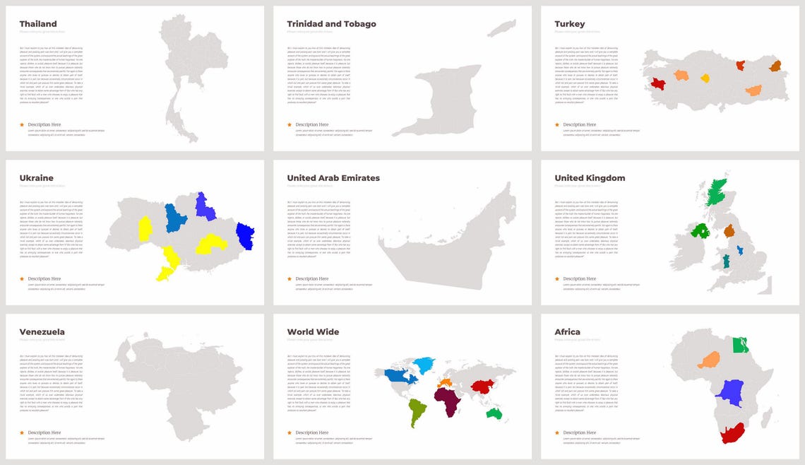 Tailored Editable Map Powerpoint Template, World Map Powerpoint Fully ...