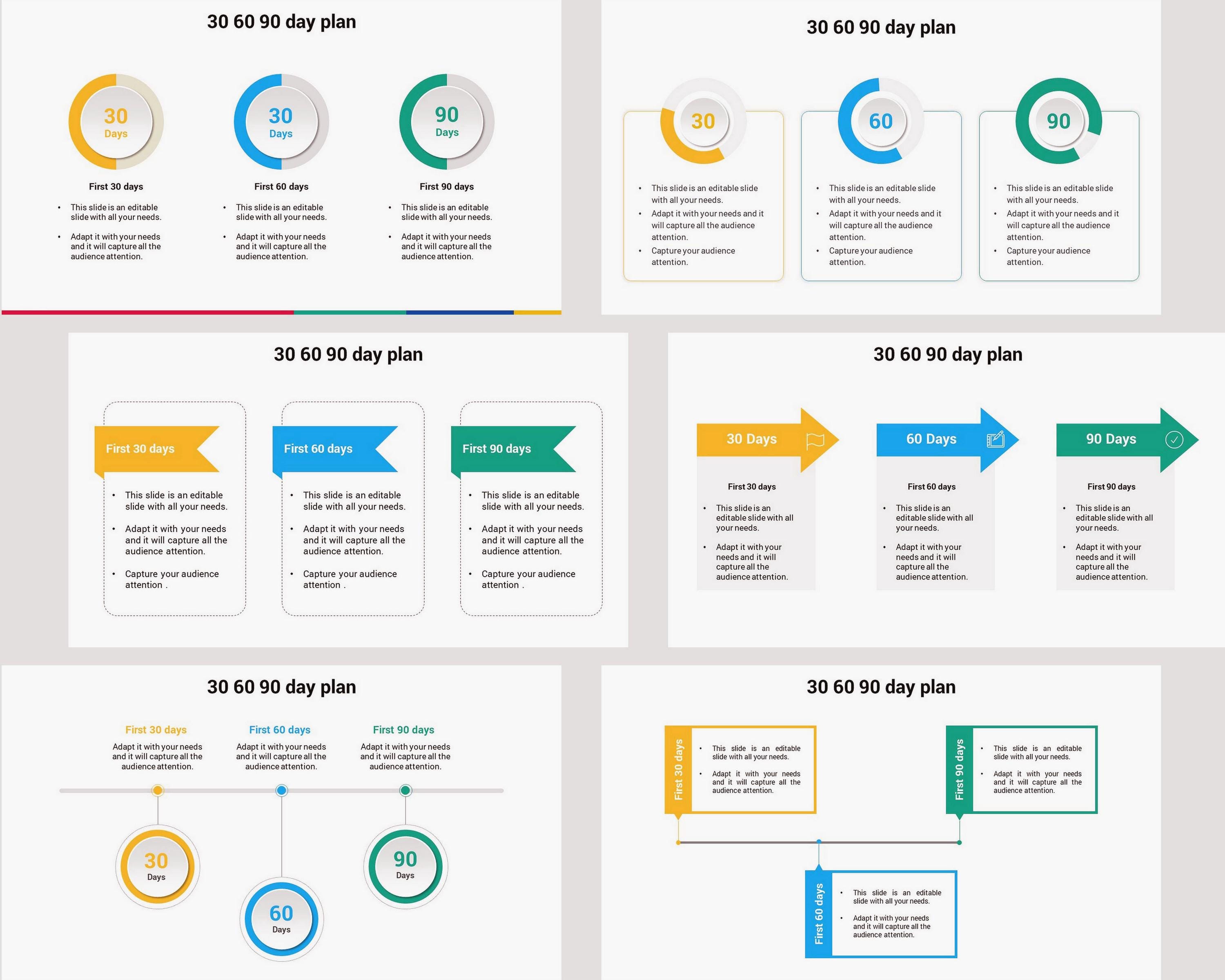 Tailored 30 60 90 Day Plan Template Powerpoint, 30 60 90 Template, 30 ...