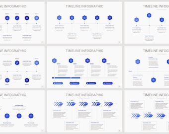 Personalized Timeline Blue Powerpoint Slides, Powerpoint Template ...