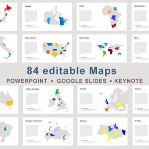 Tailored Editable Map Powerpoint Template, World Map Powerpoint Fully ...