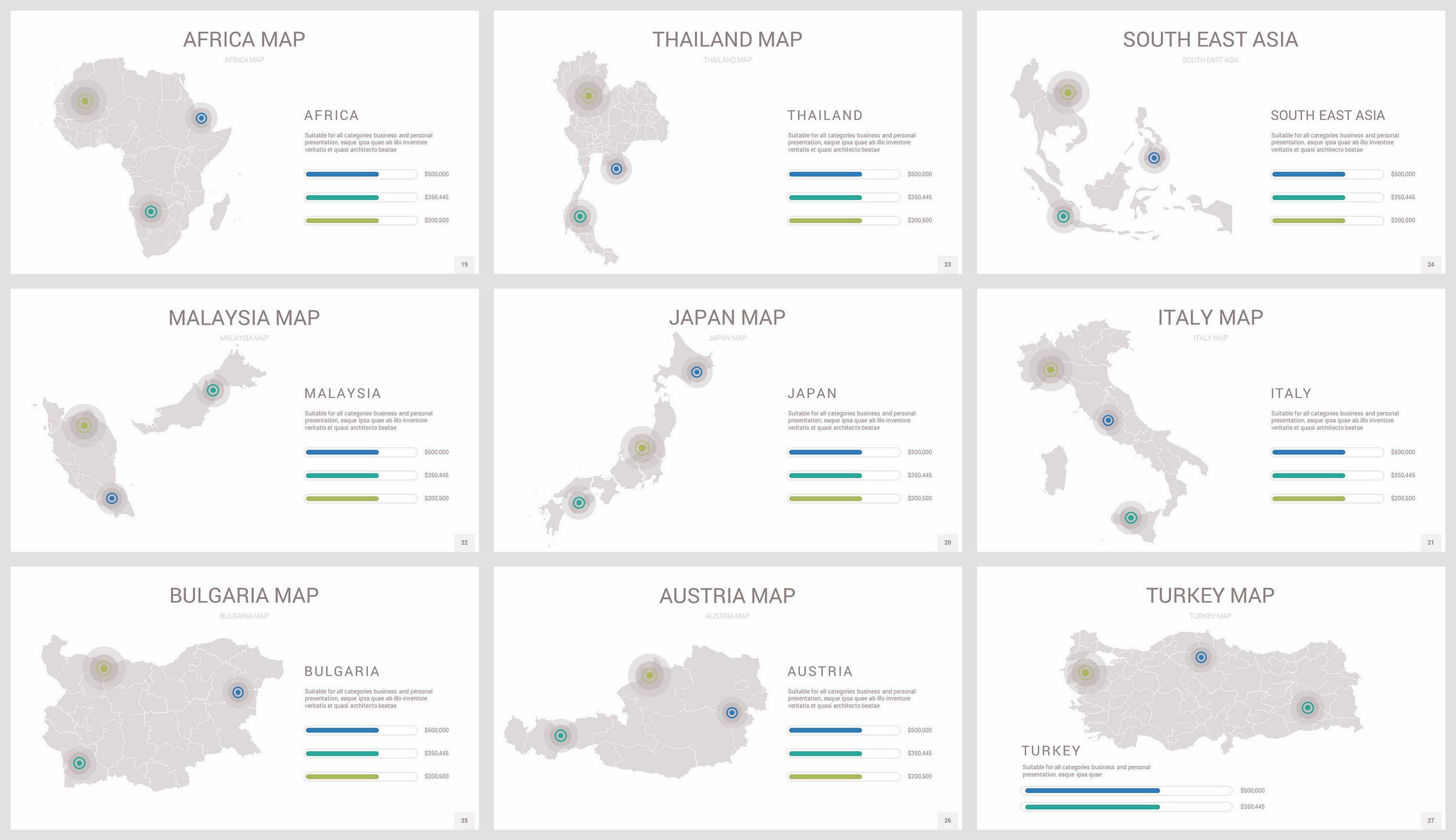 Tailored Editable Map Powerpoint Template, World Map Powerpoint Fully ...