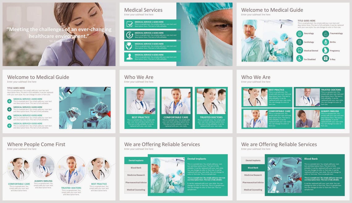 Tailored Medical Powerpoint Template, Nursing Presentation Template ...