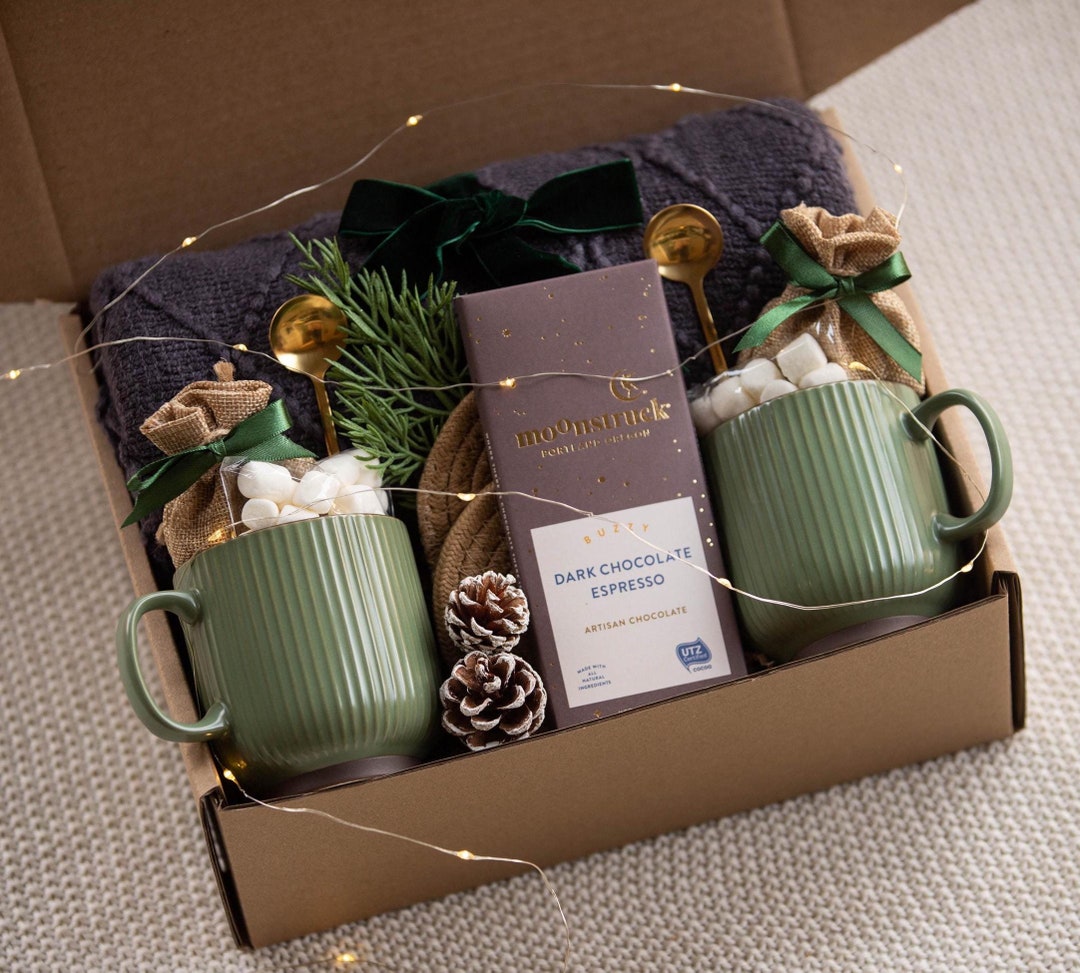 Couples Gift Set, Hygge Gift Basket for Couples, Holiday Gift Box for ...
