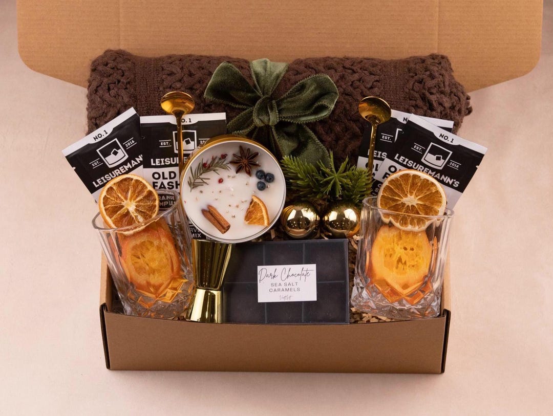 Old Fashioned Cocktail Gift Box - Winter Housewarming Gift Set - Etsy