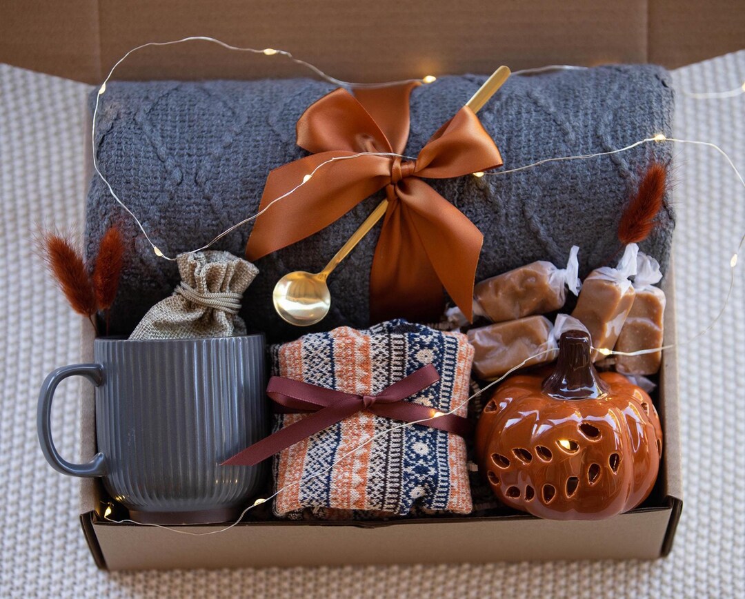 Fall Gift Box Hygge Gift Box With Pumpkin Winter Gift Box Fall Gift Box ...