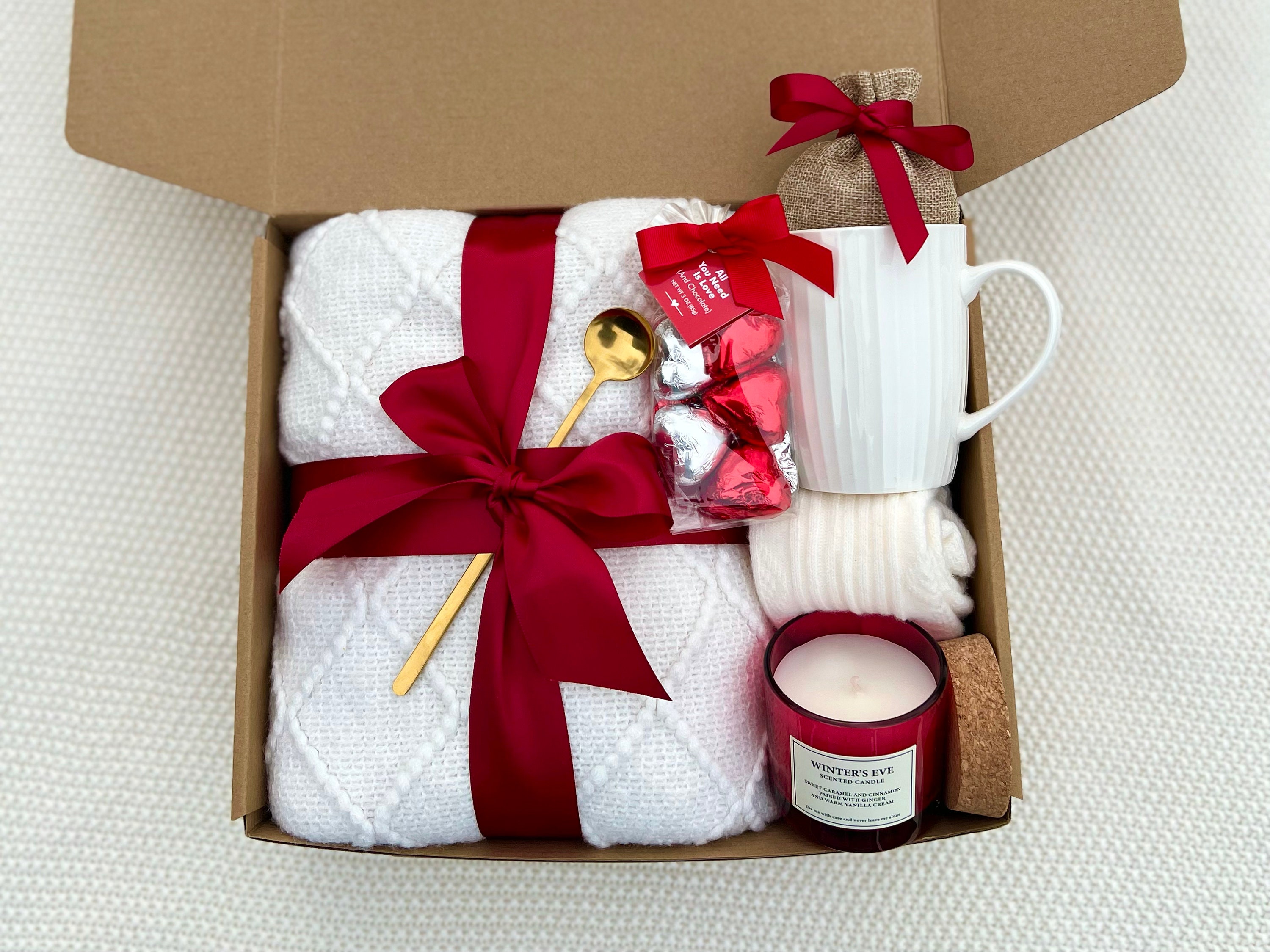 Care Package for Her Classy Gift Basket for Women Cozy Gift Box Hygge ...