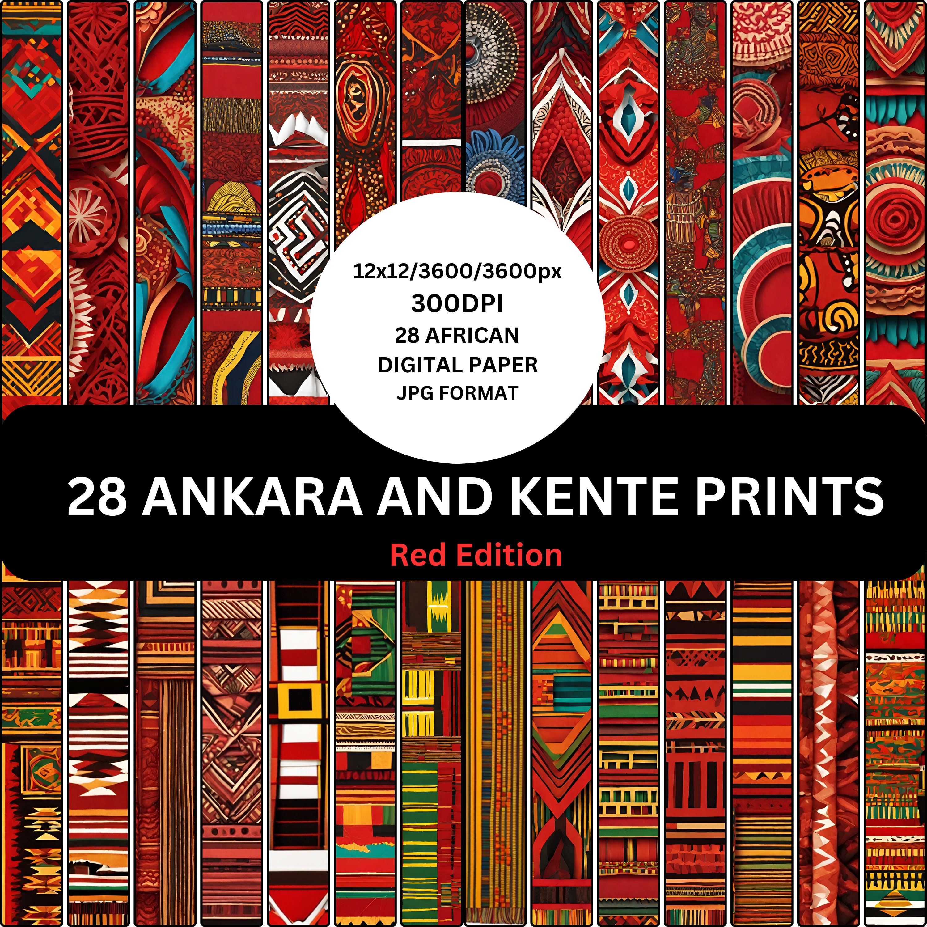African, ANKARA and KENTE, Colorful, Kwanzaa Design Great Fabric ...