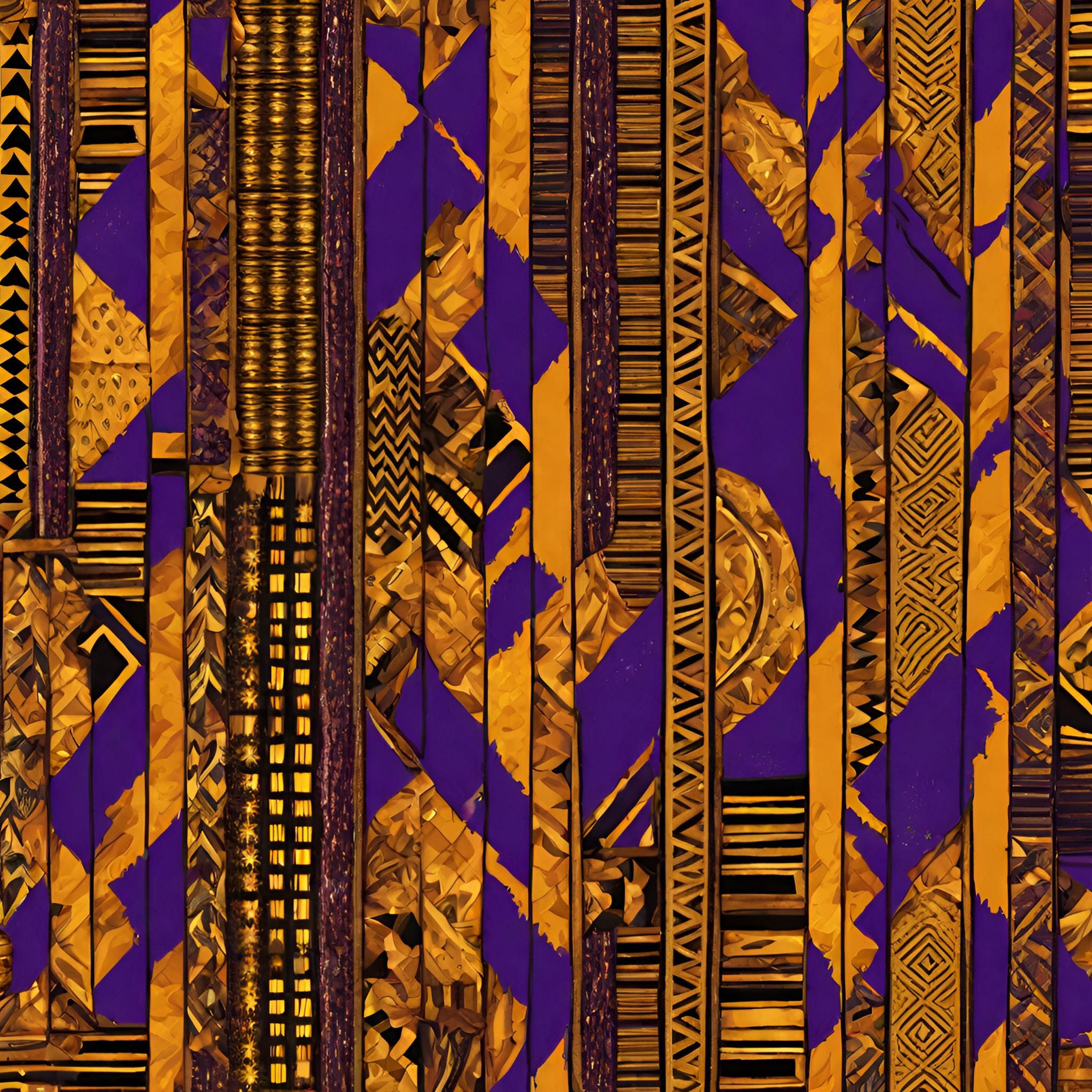 African Ankara and Kente Prints, Purple & Orange (digital Paper) - Etsy
