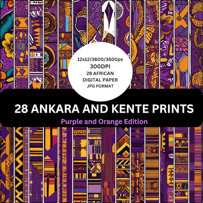 Purple African Fabric - Etsy