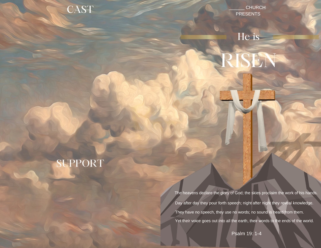 Editable Easter Program Template - Etsy