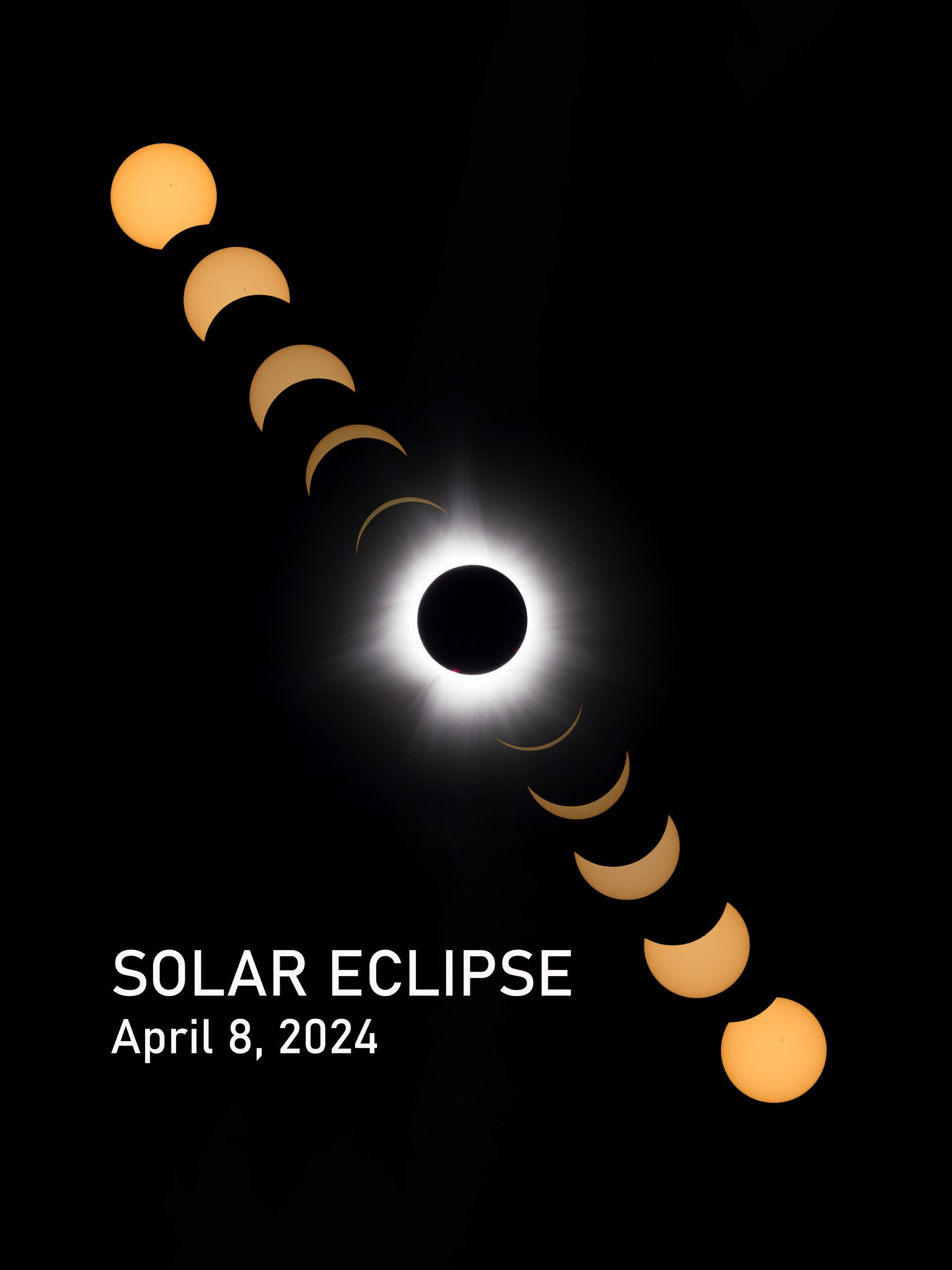 2024 Solar Eclipse Poster Photography by Rob Vaughn - Etsy
