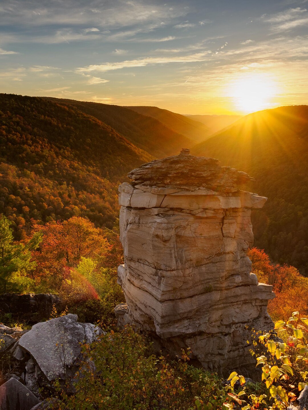 West Virginia Sunset in Fall Print Photography by Rob Vaughn - Etsy