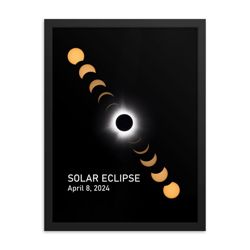 Solar Eclipse Poster 2024 - Etsy