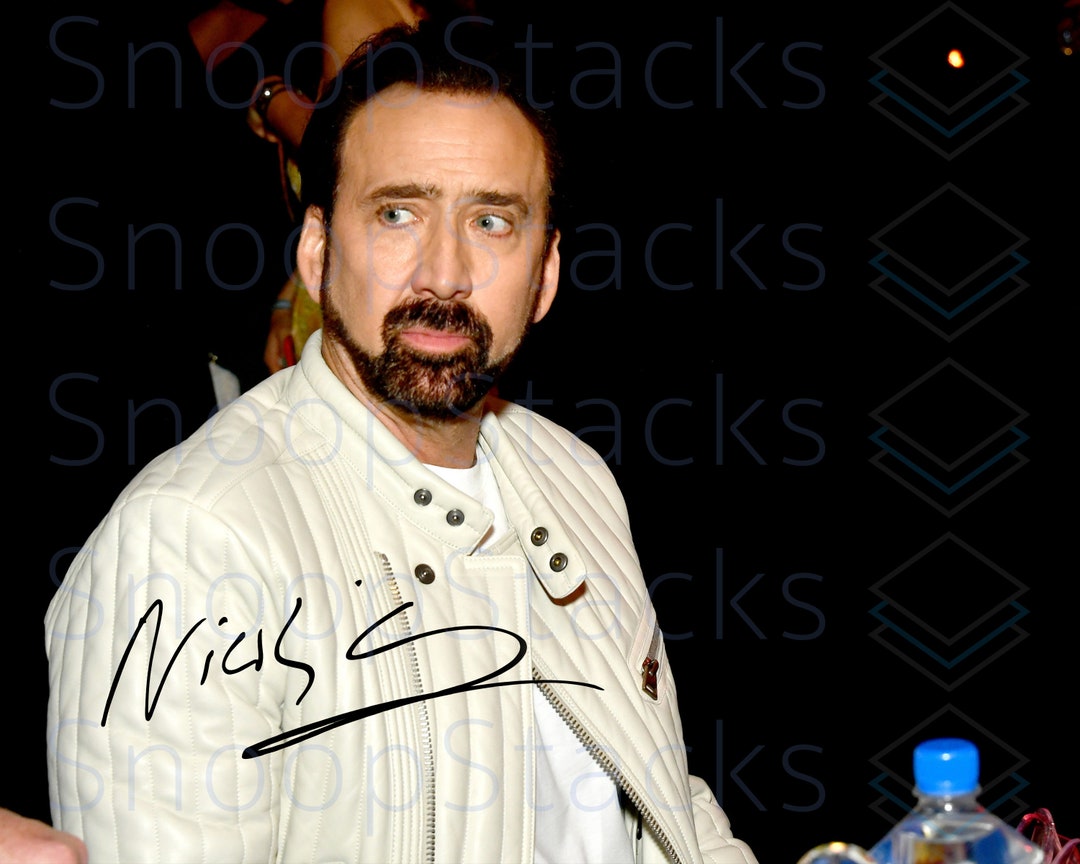 Nicolas Cage Signed 8x10 Glossy Photo Autographed RP Signature Print ...