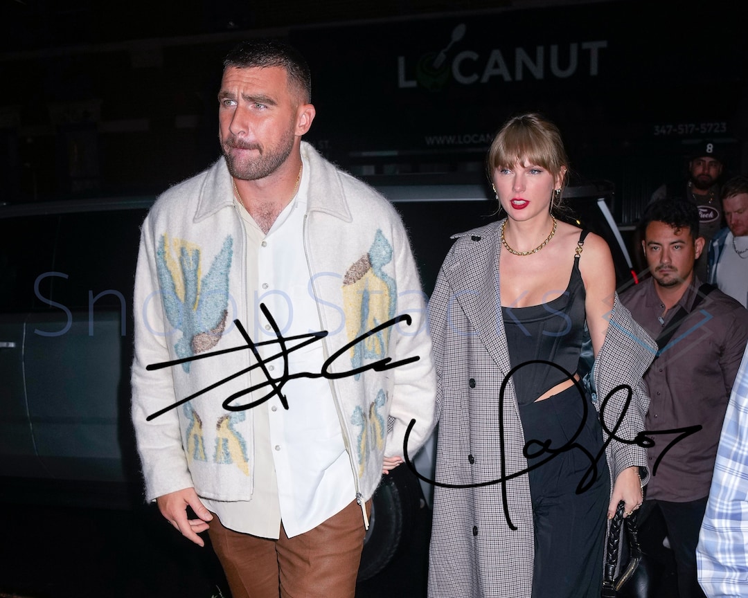 Taylor Swift Travis Kelce Signed 8x10 Glossy Photo Autograph RP ...