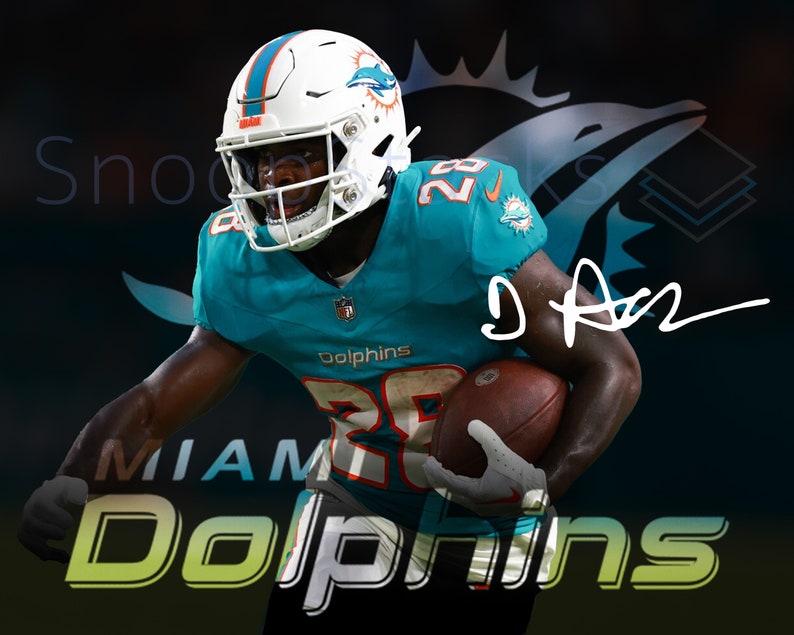 Devon Achane 8x10 Glossy Photo RP Autograph Signature Unique Photograph ...