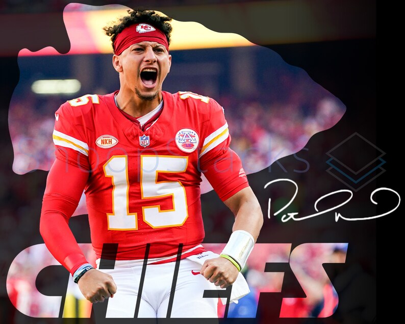 Patrick Mahomes Signed 8x10 Glossy Photo Autographed RP Signature ...
