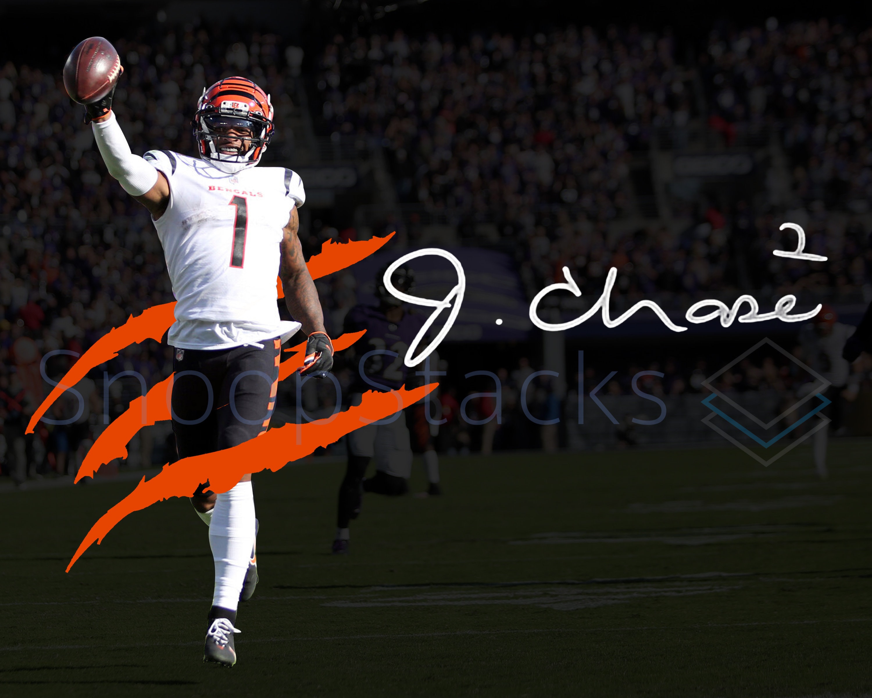 Ja'marr Chase 8x10 Glossy Photo RP Autograph Signature Unique Custom ...