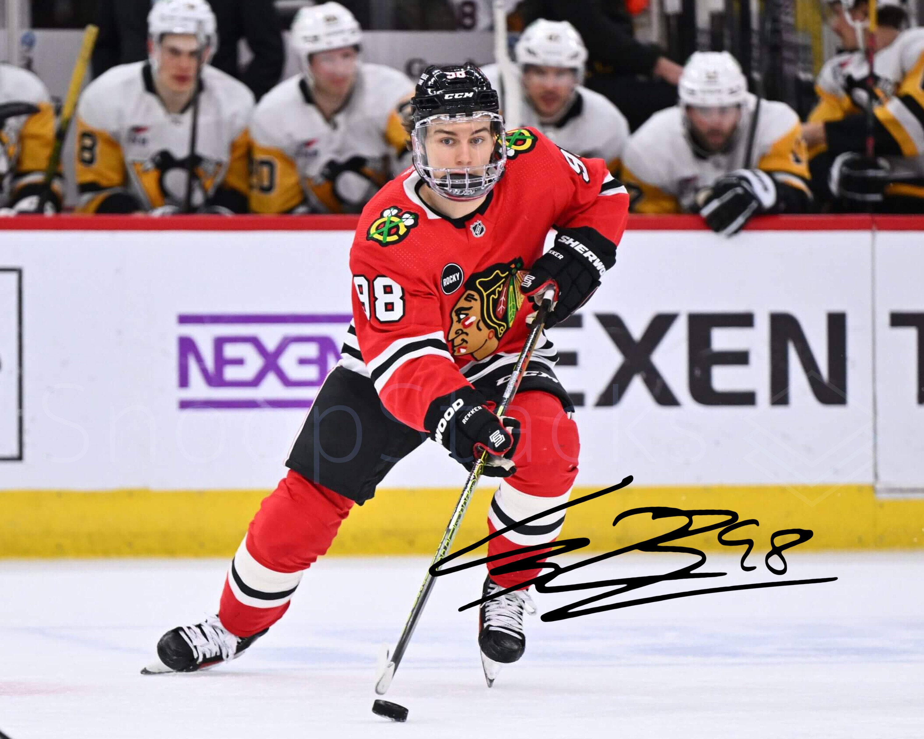 Connor Bedard Signed 8x10 Glossy Photo Autographed RP Print Poster Photograph Chicago Blackhawks ...